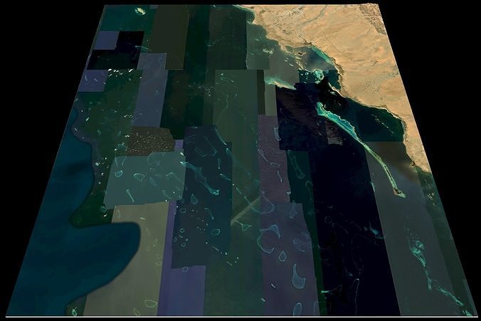 Mecca and the Red Sea coast of Saudi Arabia - tile n19 e40 3D model ...