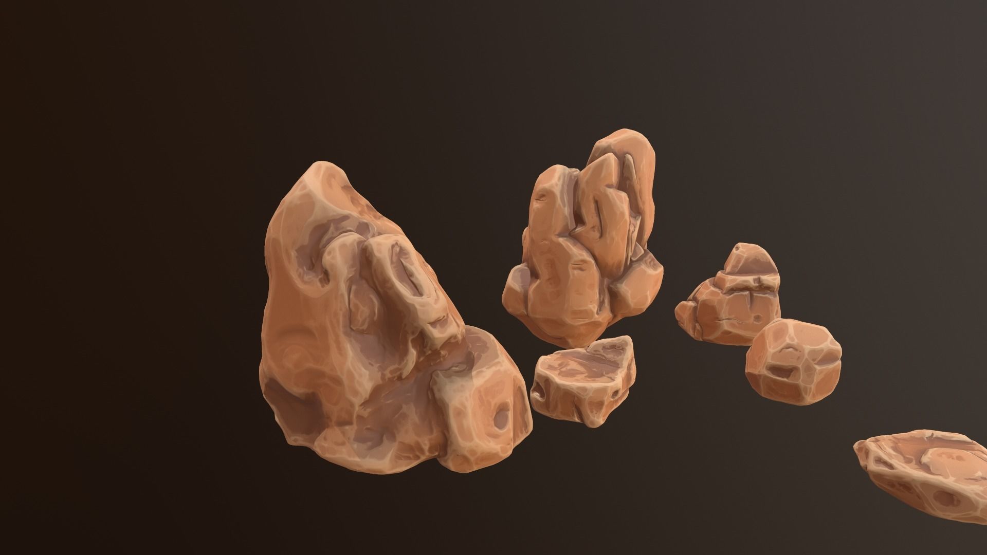 3D model Stylized Rock Asset Pack VR / AR / low-poly | CGTrader
