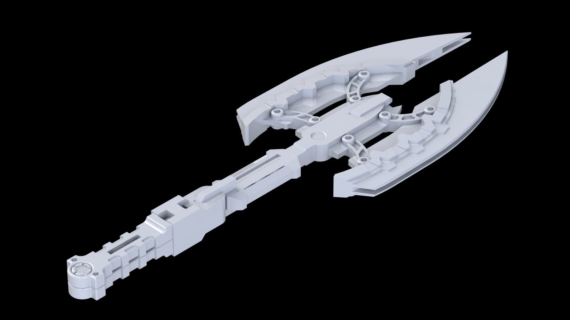 Shield and Beam Tomahawk for MG Sazabi Ver Ka 3D model 3D printable ...