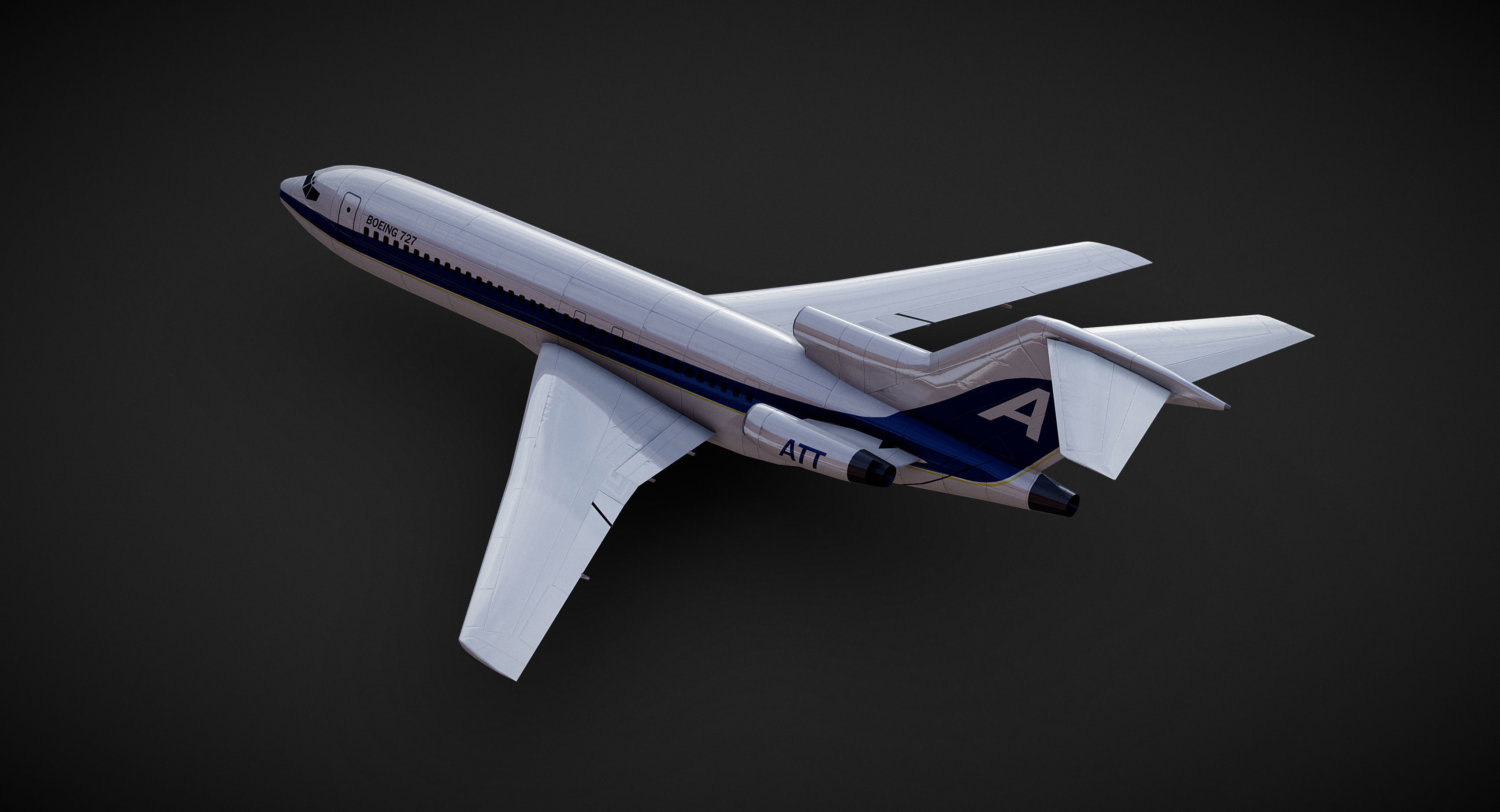 3D model Boeing 727 VR VR / AR / low-poly | CGTrader