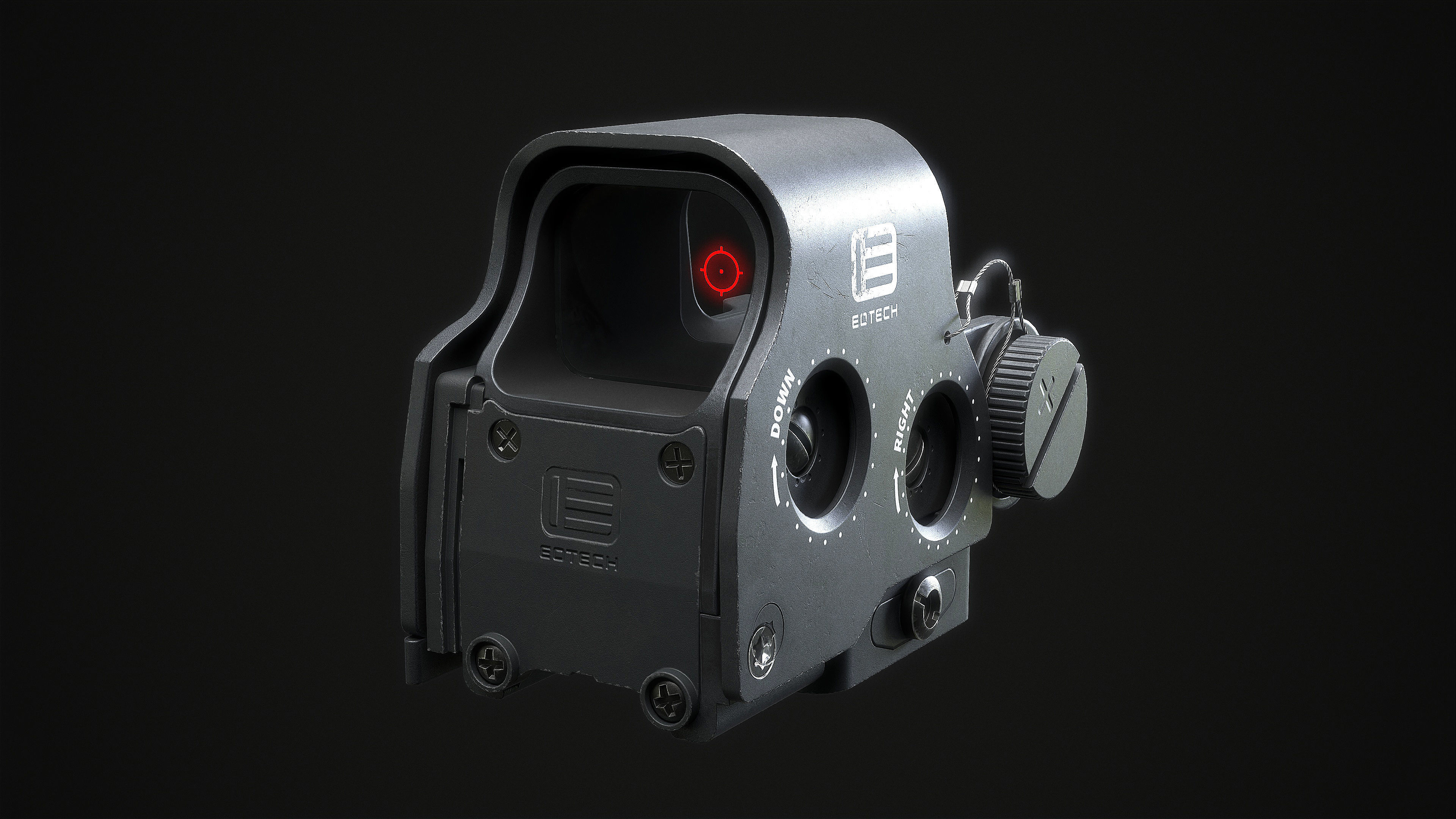 3D model EOTech EXPS3 With Magnifier 3x VR / AR / low-poly | CGTrader