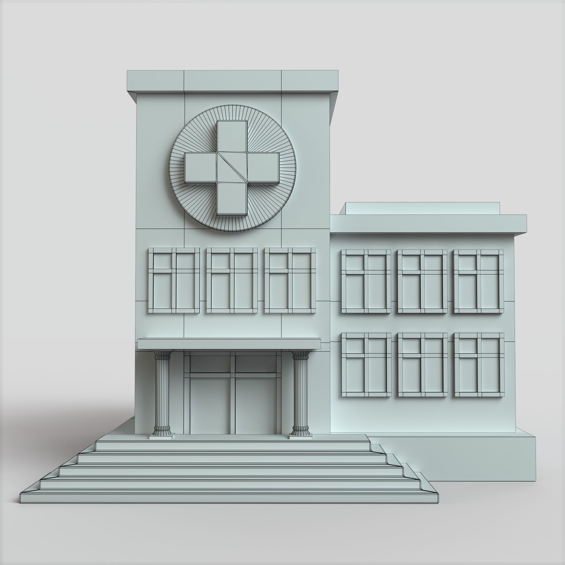3D model Hospital Building VR / AR / low-poly | CGTrader