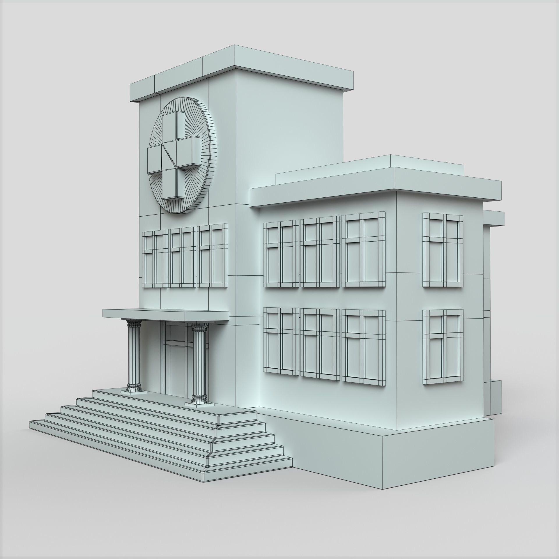 3D model Hospital Building VR / AR / low-poly | CGTrader