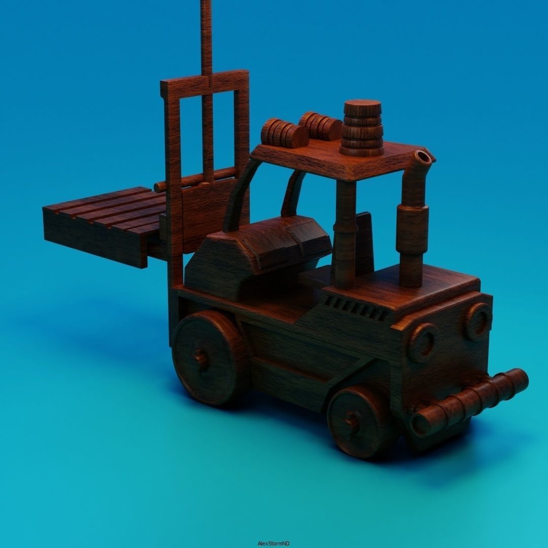 Wooden loader 3D model 3D printable | CGTrader