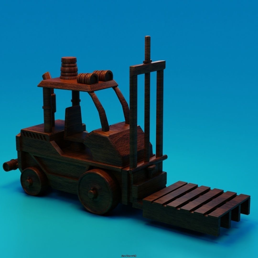 Wooden loader 3D model 3D printable | CGTrader