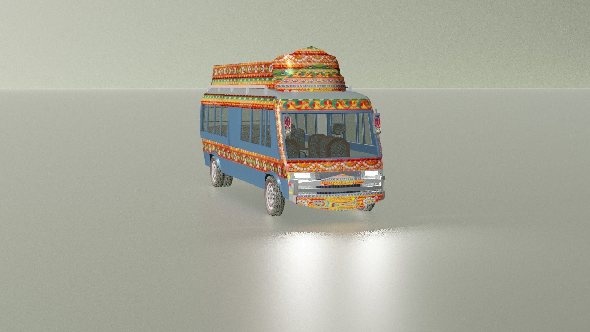 3D model Pakistani Old Bus VR / AR / low-poly | CGTrader