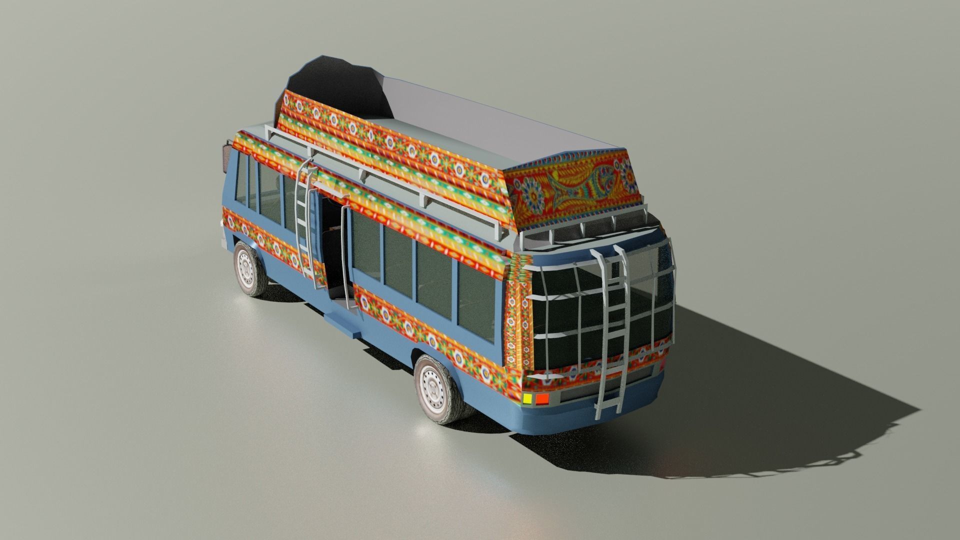 3D model Pakistani Old Bus VR / AR / low-poly | CGTrader
