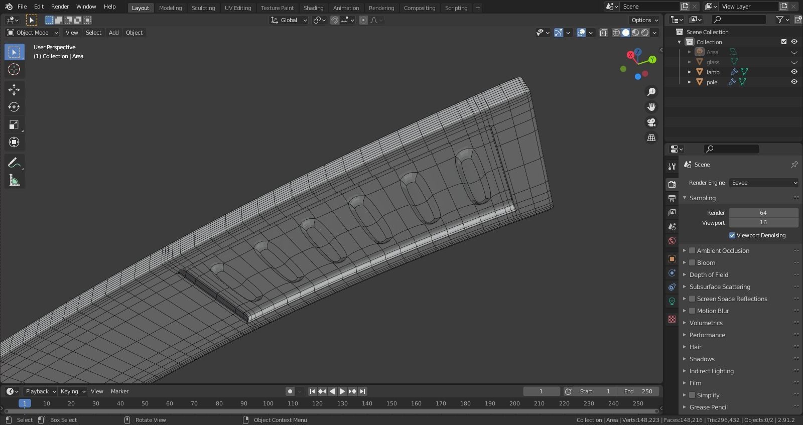 futuristic looking lamp post V2 3D model | CGTrader