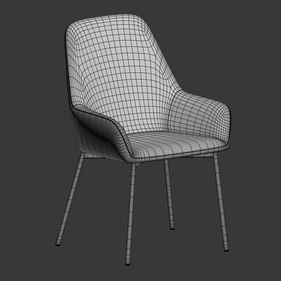 Evy II upholstered chairs 3D model | CGTrader