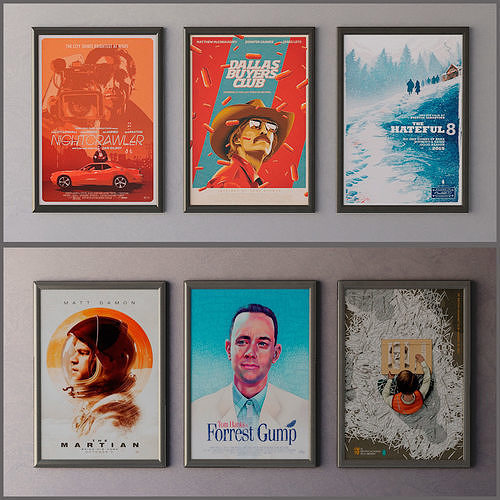 Movie posters 3D model | CGTrader