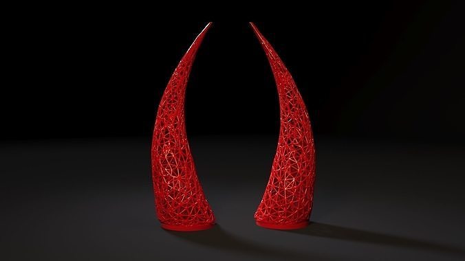 Horns two horn sculptures 3D model 3D printable | CGTrader