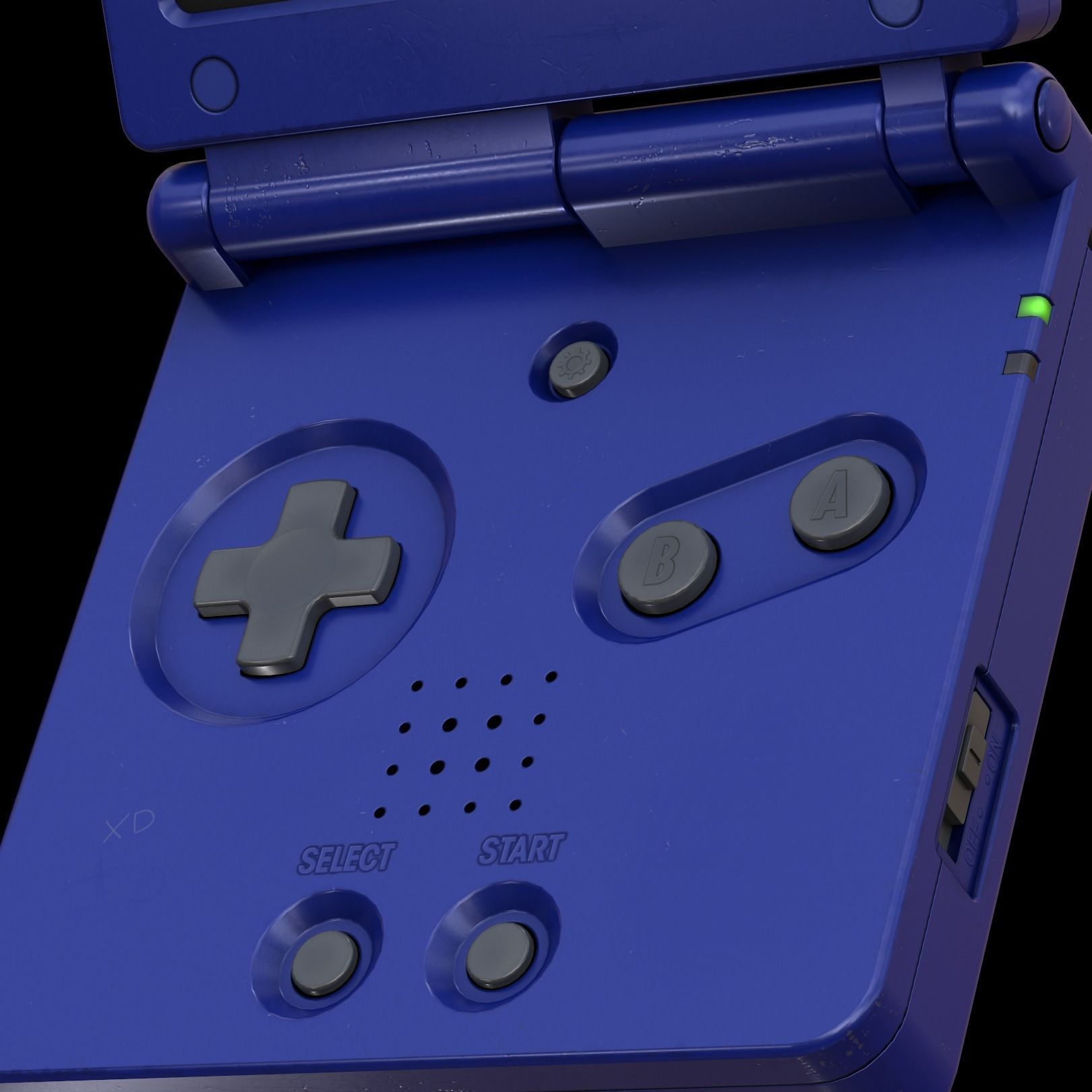 3D model Gameboy Advance SP Cobalt Blue VR / AR / low-poly | CGTrader