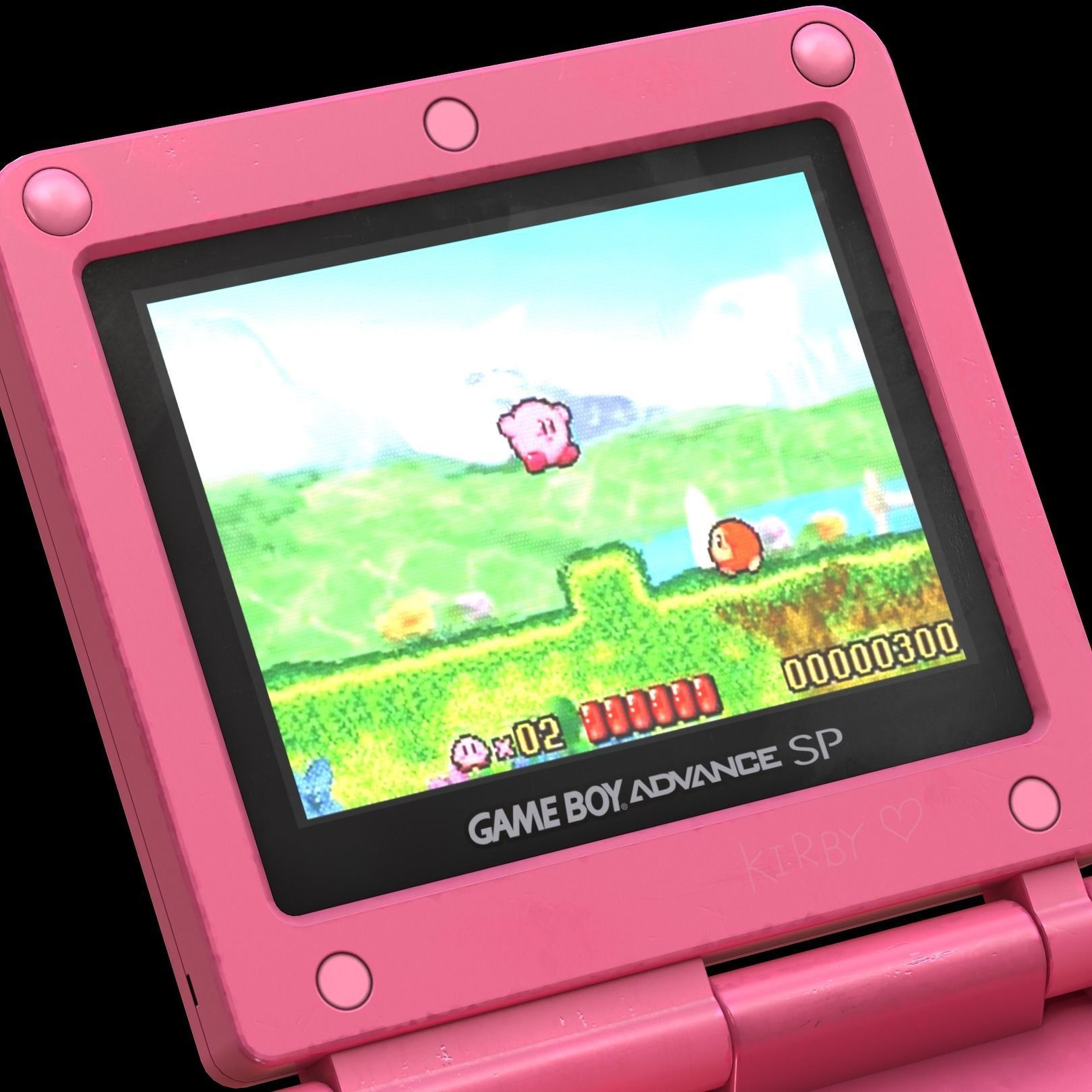 3D model Gameboy Advance SP Kirby VR / AR / low-poly | CGTrader