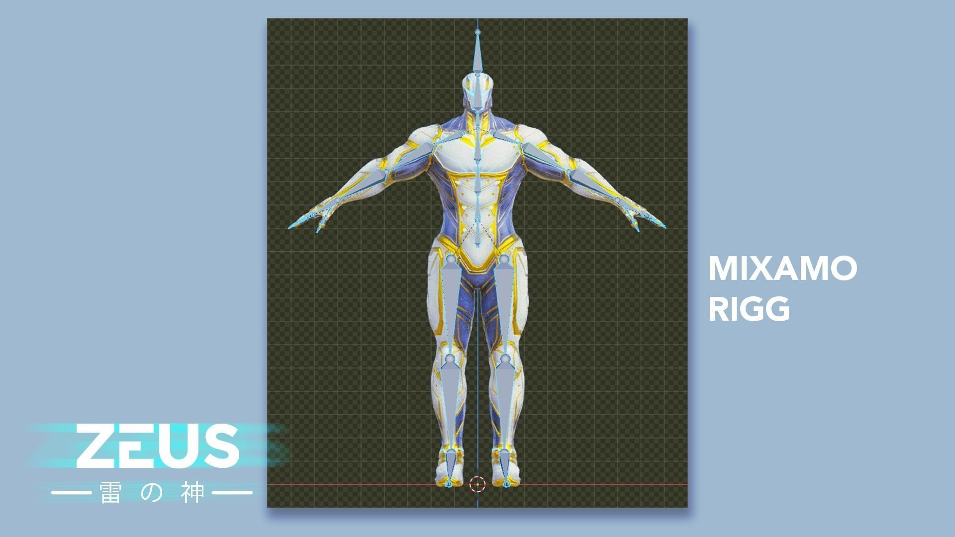 3D model LOW POLY ROBOT - ZEUS GOD OF SKY - THE TRINITY VR / AR / low ...