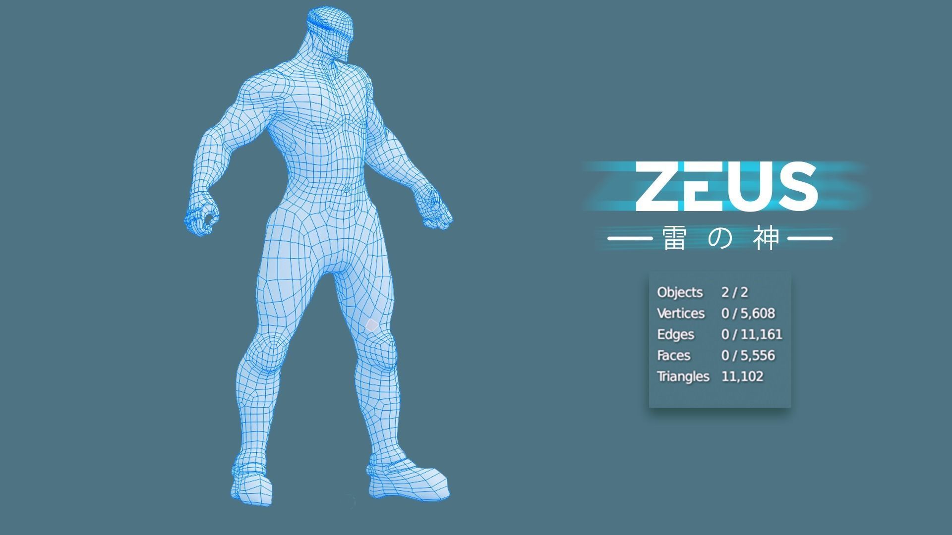 3D model LOW POLY ROBOT - ZEUS GOD OF SKY - THE TRINITY VR / AR / low ...