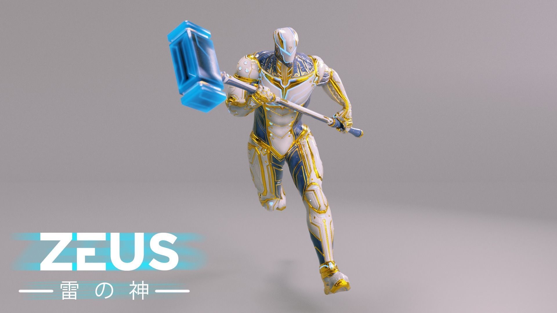 3D model LOW POLY ROBOT - ZEUS GOD OF SKY - THE TRINITY VR / AR / low ...
