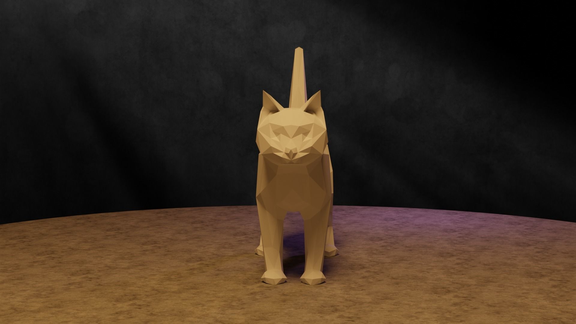 Polygonal Cat 3D model 3D printable | CGTrader
