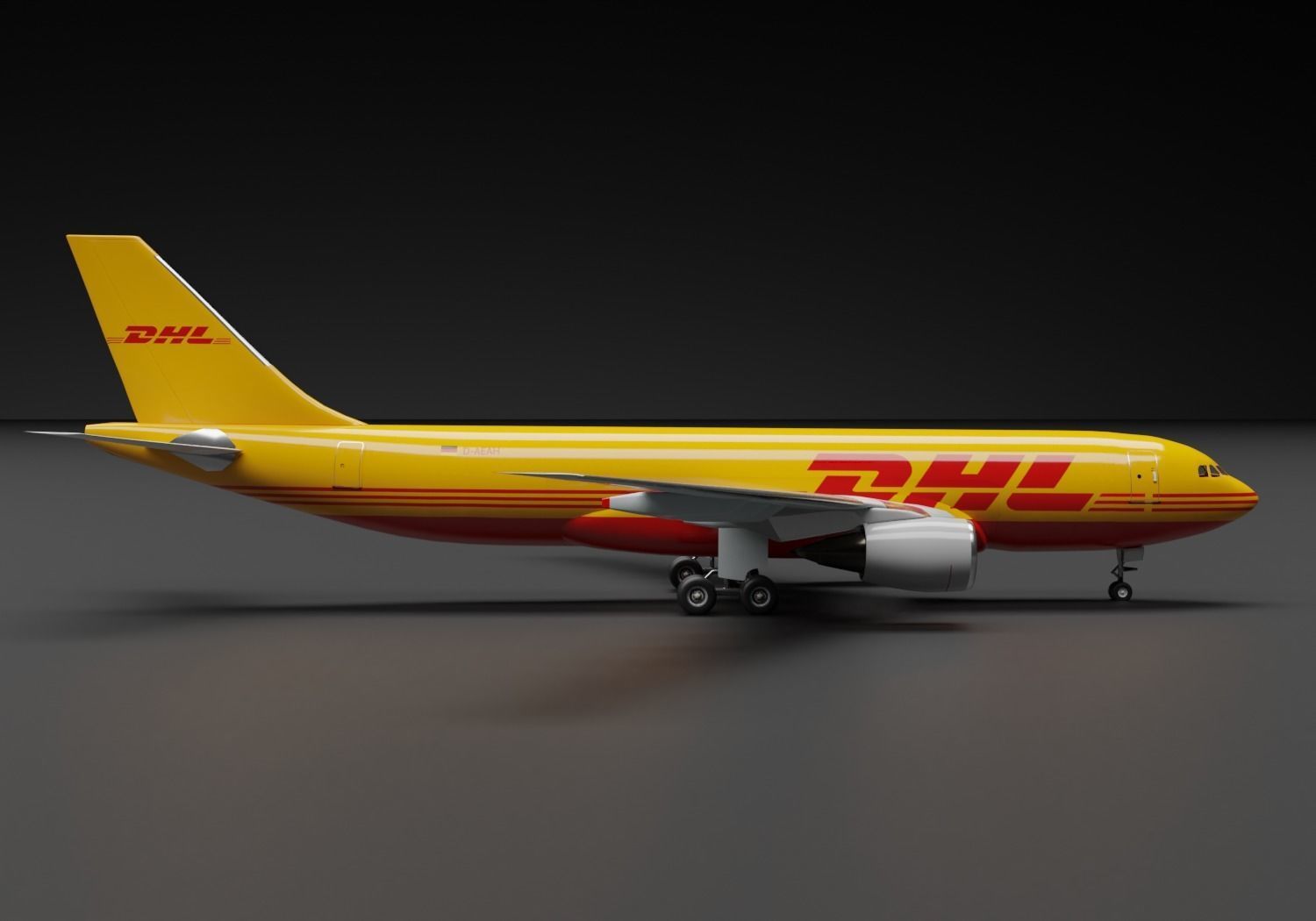Airbus A300 DHL Cargo Livery 3D model | CGTrader