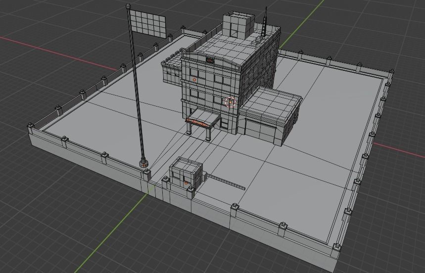 3D model Low-Poly Police Station VR / AR / low-poly | CGTrader