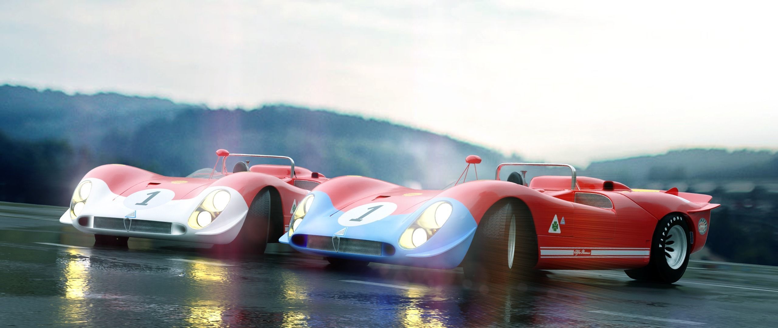 3D model Alfa Romeo T33 Short Tail Race Car Low poly Game-Ready Model VR / AR / low-poly | CGTrader