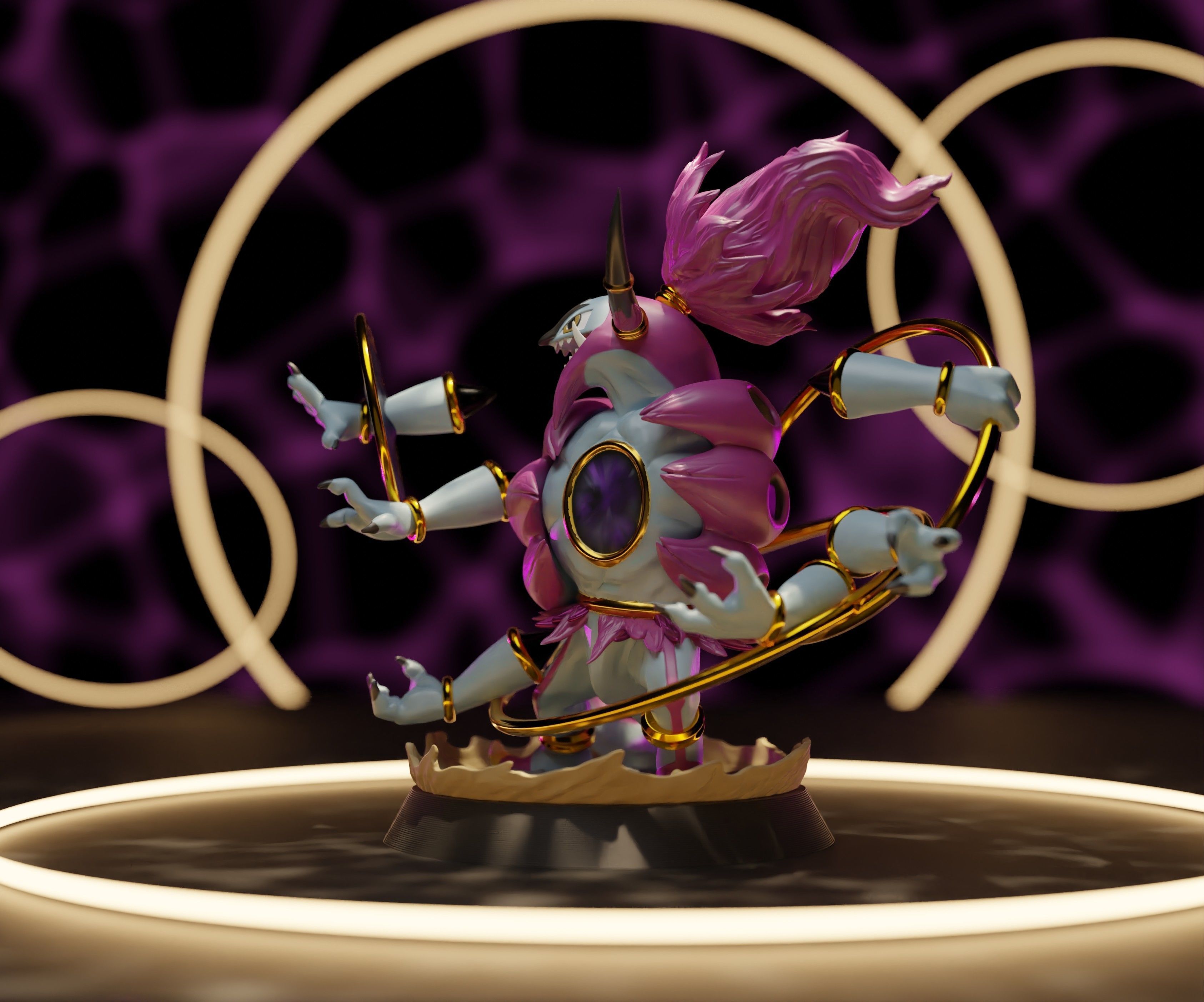 HOOPA UNBOUND - 3D PRINTABLE POKEMON with cuts and as a whole 3D model ...