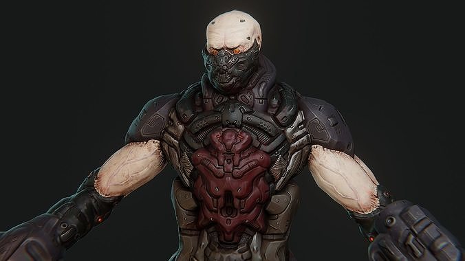 3D model Alien cyborg soldier VR / AR / low-poly rigged animated | CGTrader