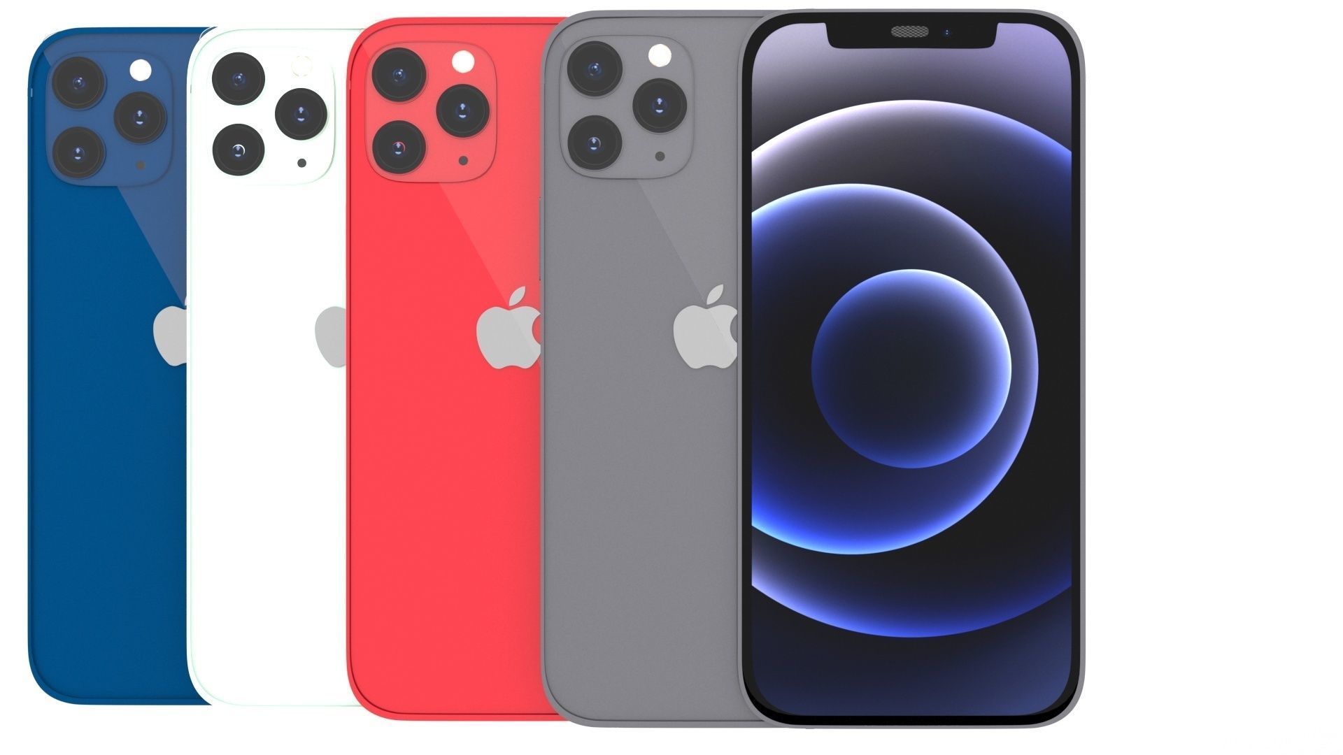 apple iphone 12 collection set 3D model | CGTrader