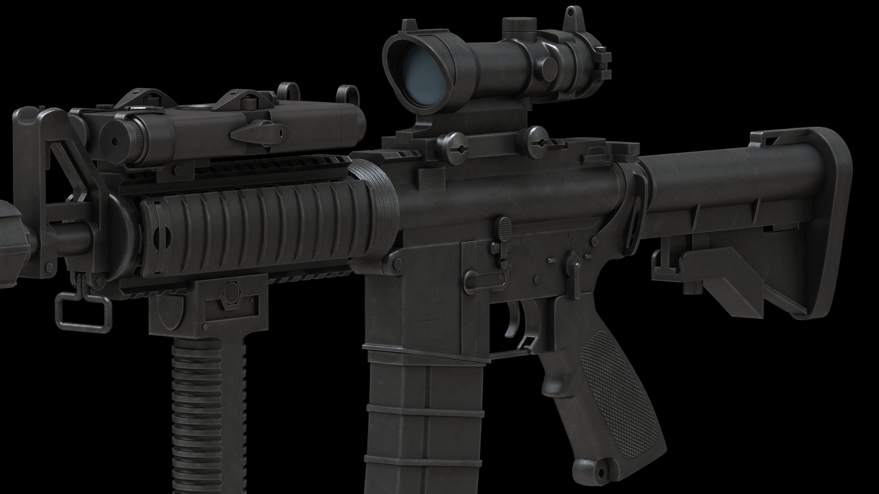 3D model Colt Canada C8SFW Low Poly VR / AR / low-poly | CGTrader