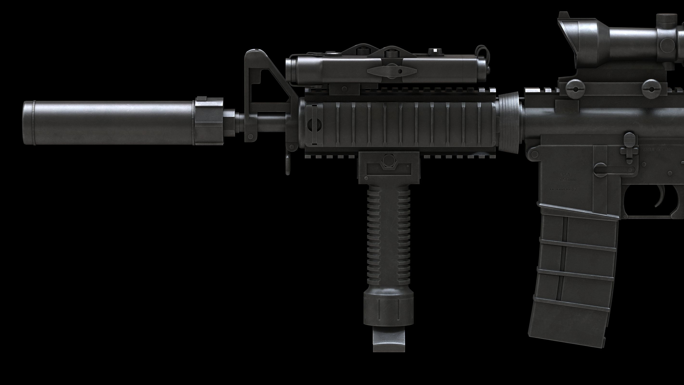 3D model Colt Canada C8SFW Low Poly VR / AR / low-poly | CGTrader