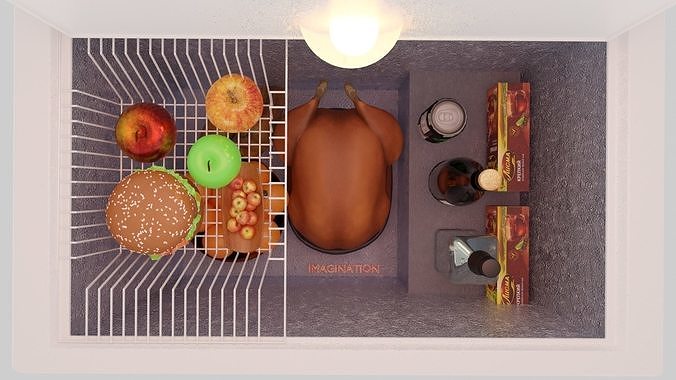 Freezer Fridge Model 3D model animated | CGTrader