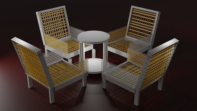 A simple family tea area 3D model | CGTrader
