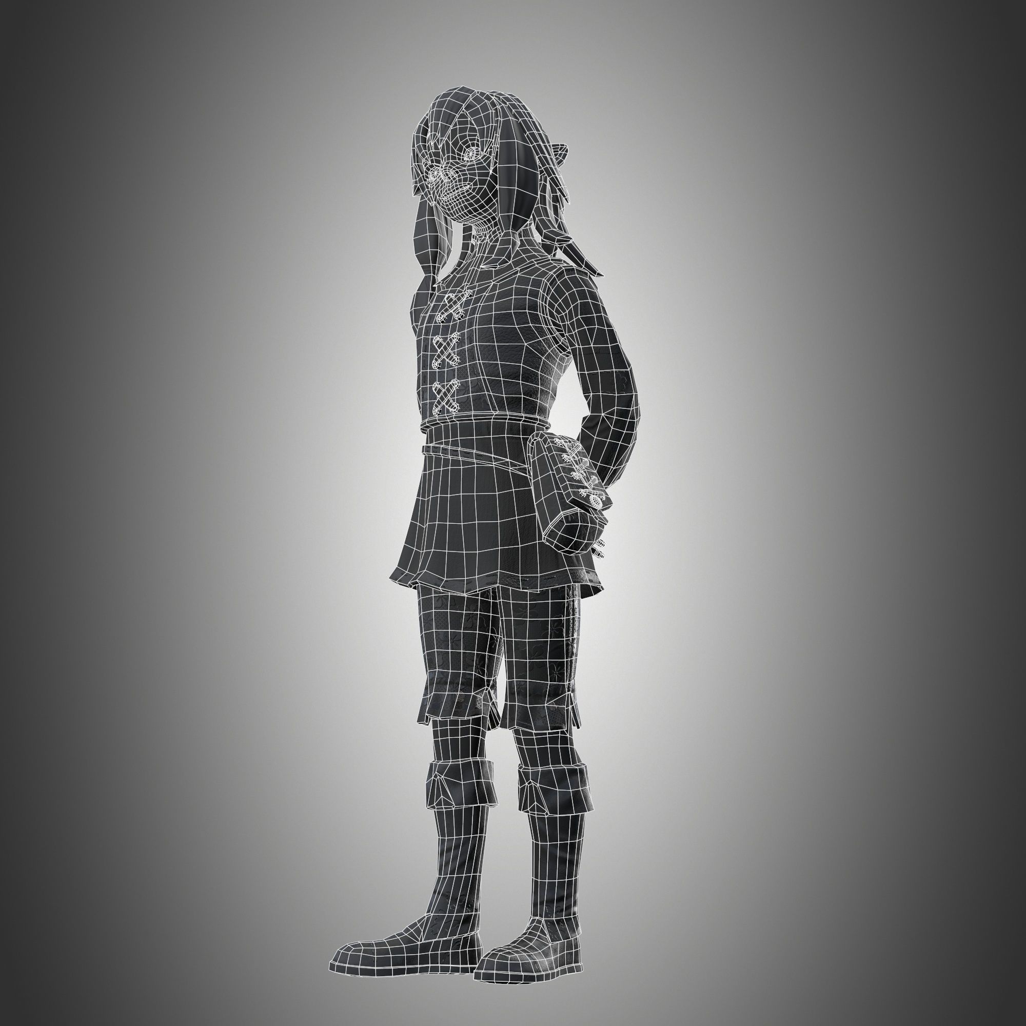 3D model Elf Girl VR / AR / low-poly | CGTrader