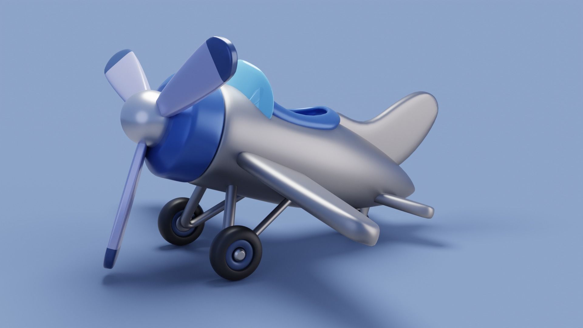 3D model Cartoon stylized airplane VR / AR / low-poly | CGTrader