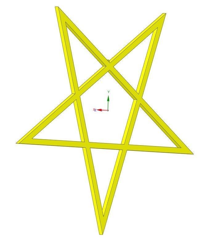 Very nice large pentagram 3D model 3D printable | CGTrader