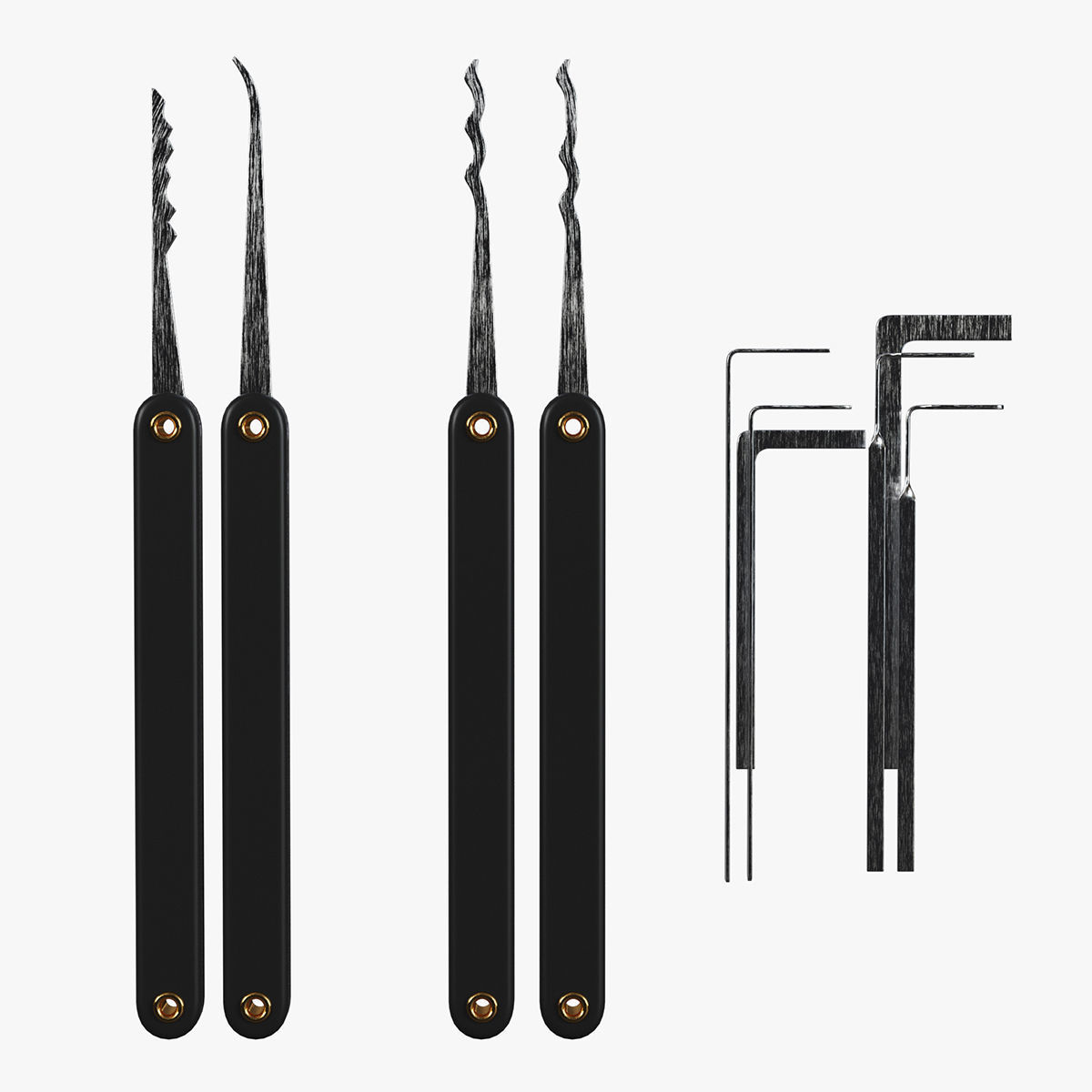 Lockpicks set 3D model | CGTrader