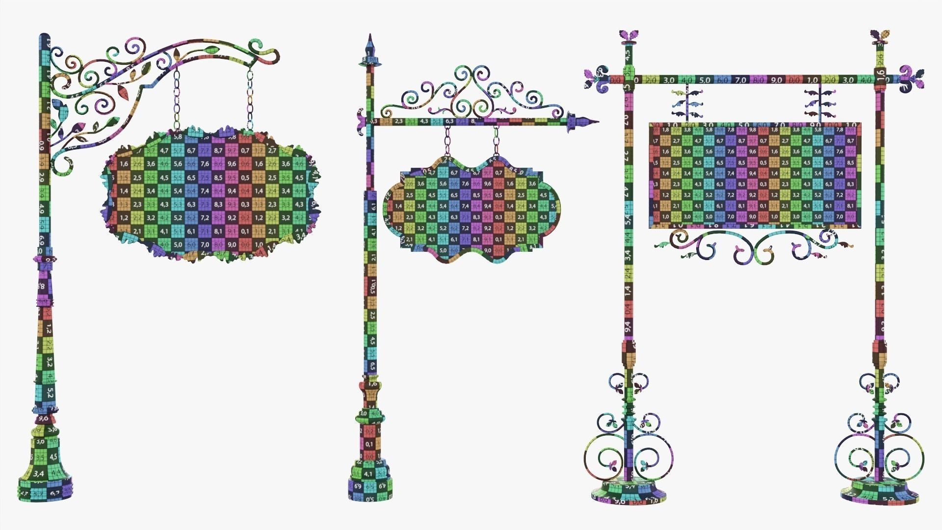 Forged columns 3D Model Collection | CGTrader