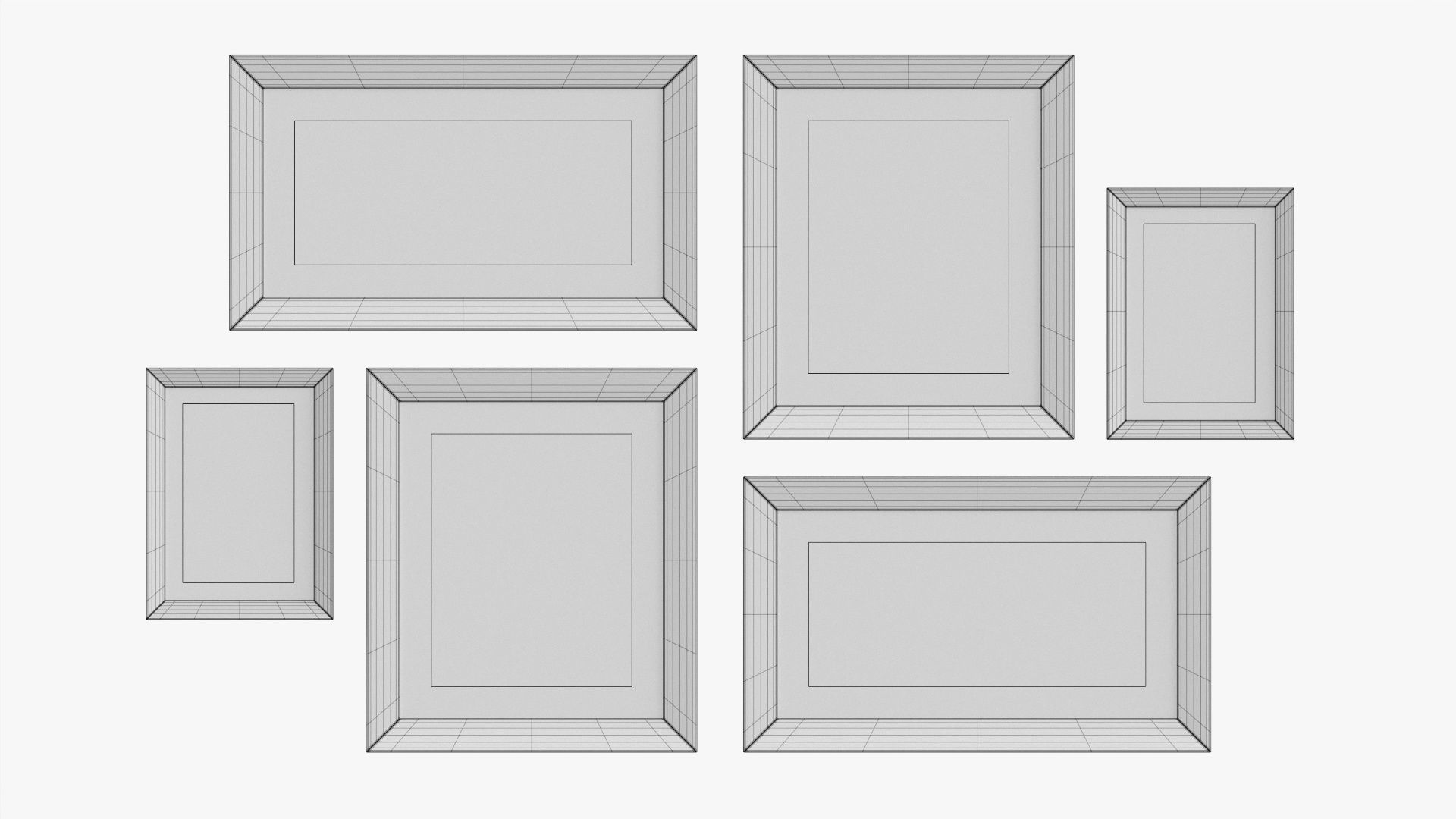 Picture frame set 03 3D model | CGTrader