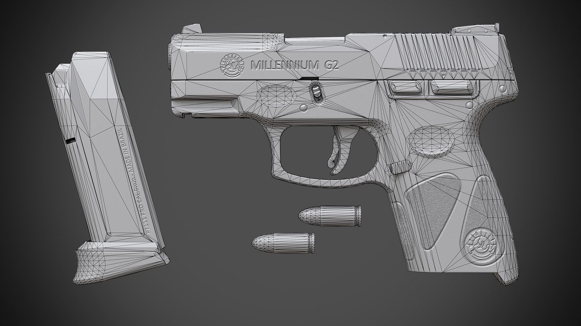 3D model Taurus G2 Millennium PT111 VR / AR / low-poly | CGTrader