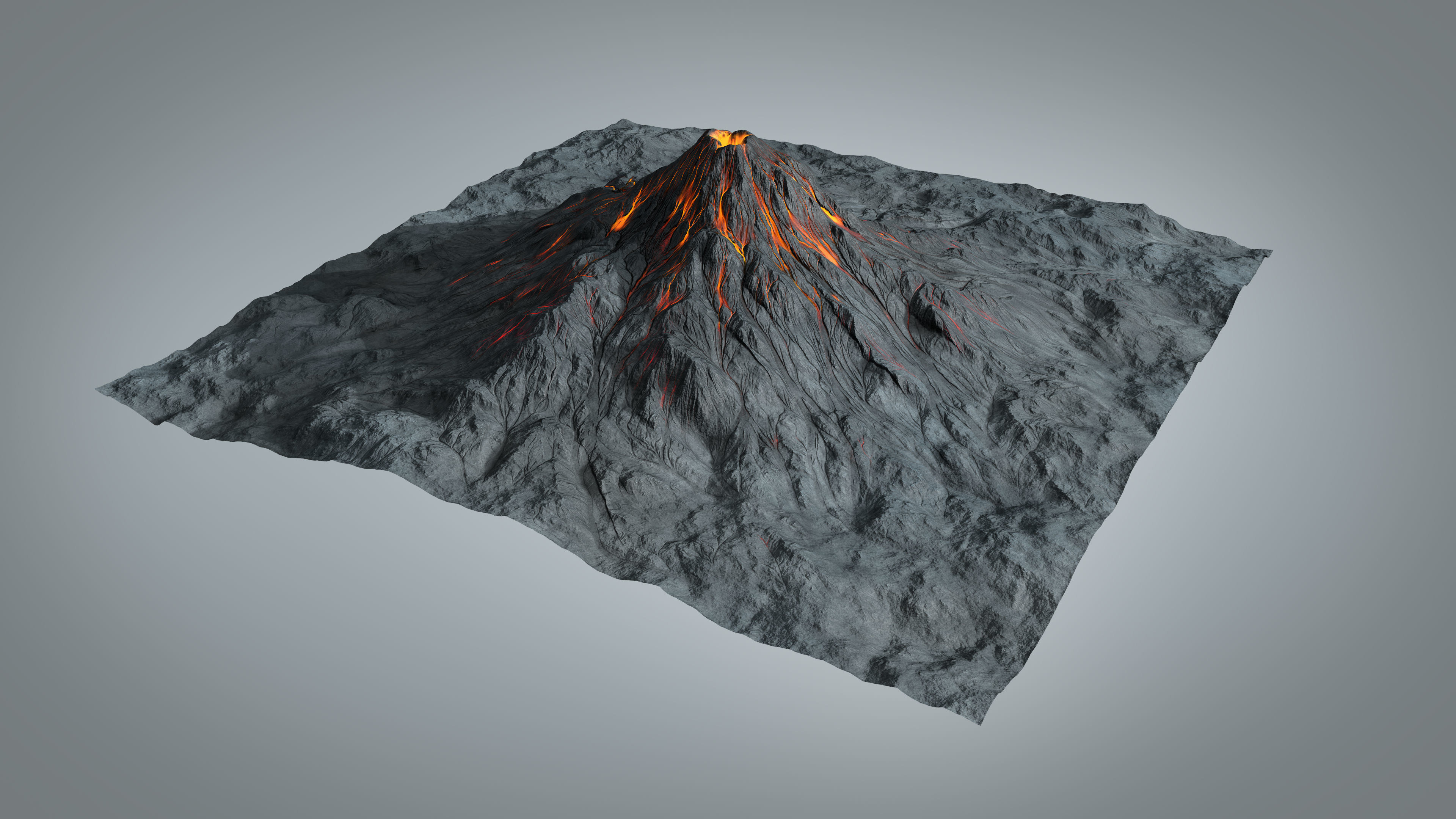 Volcano 3D model | CGTrader