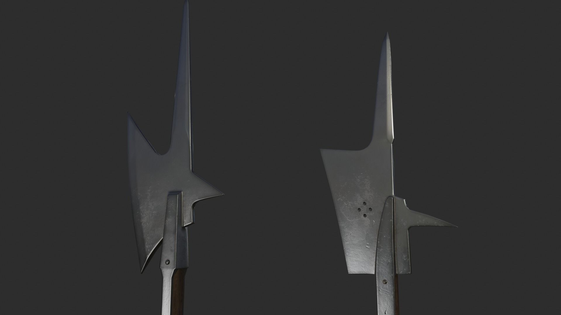 3D model Halberds of two types VR / AR / low-poly | CGTrader