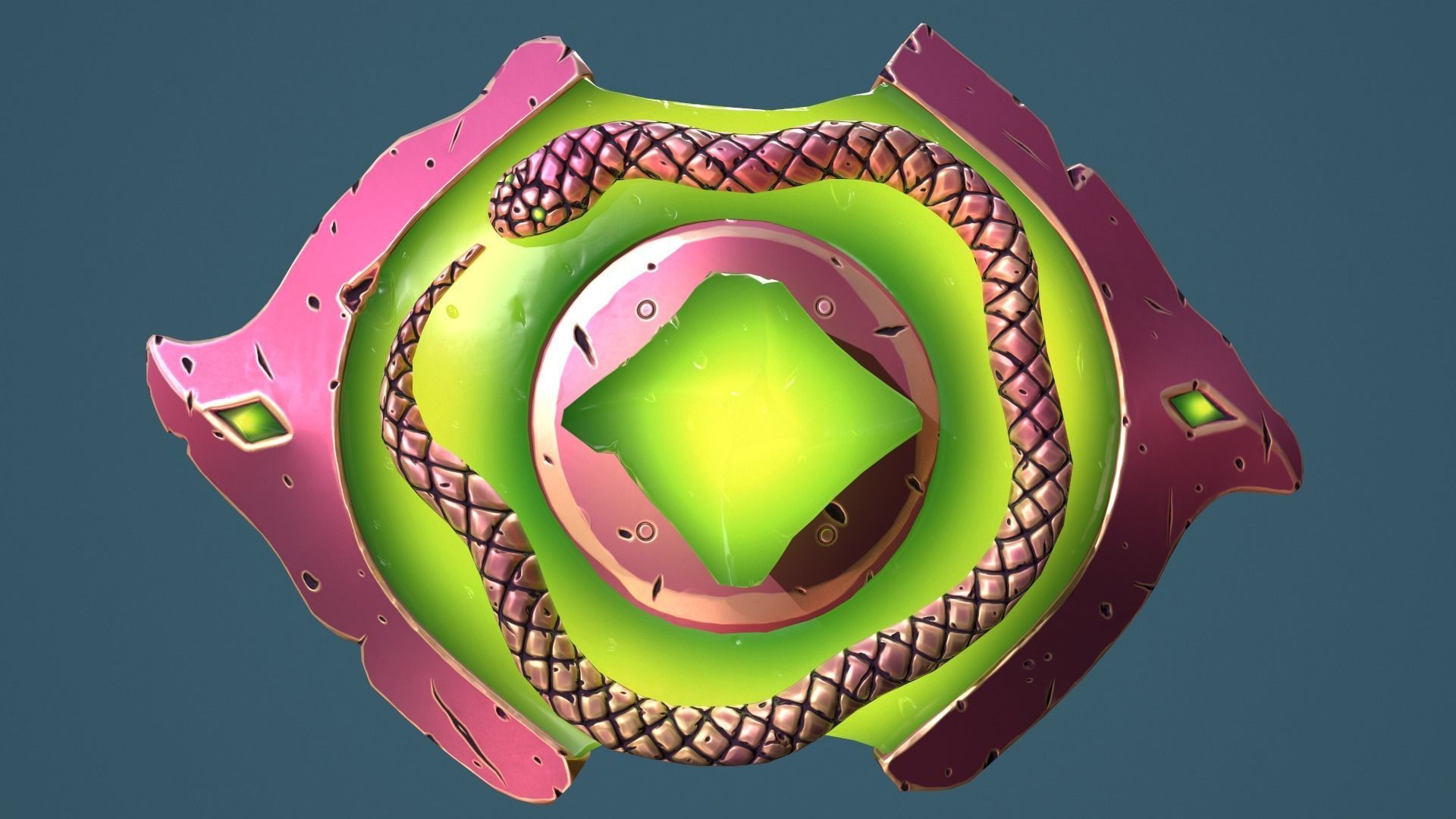 3D model Snake shield VR / AR / low-poly | CGTrader