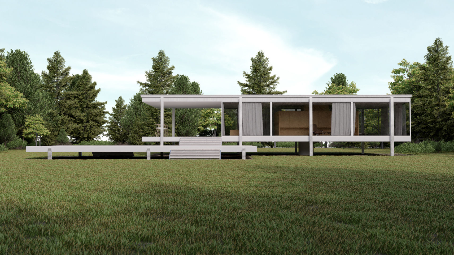 Farnsworth House 3D model | CGTrader