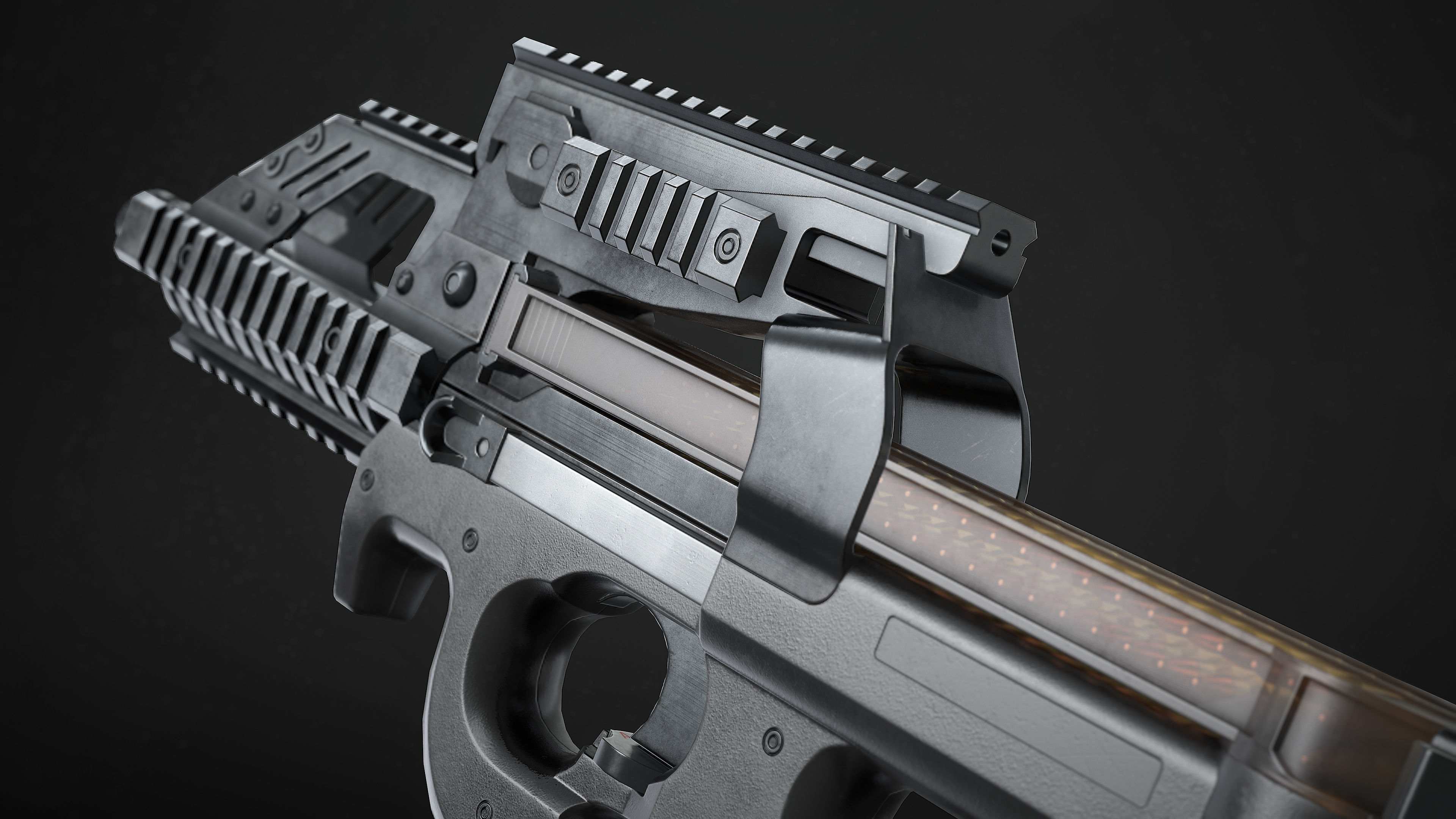 3D model P90 Sub Machine Gun VR / AR / low-poly | CGTrader