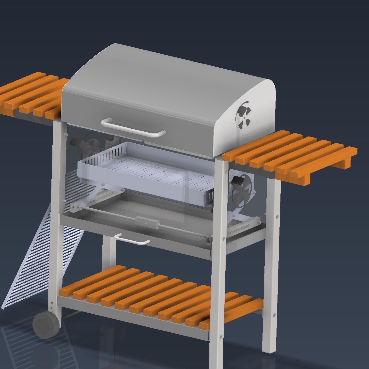 BBQ complete set of files and drawings for production 3D model rigged ...