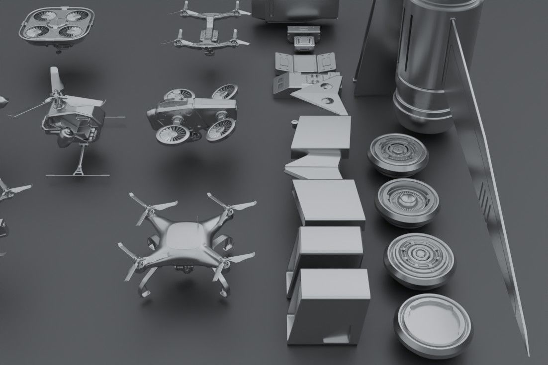 KITbash drones 3D model | CGTrader