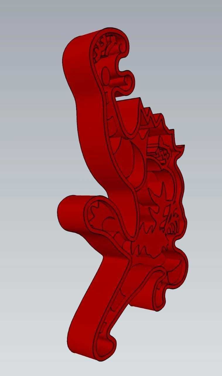 Amazing Pokemon Incineroar Cookie Cutter Stamp Cake Decorating 3D model ...