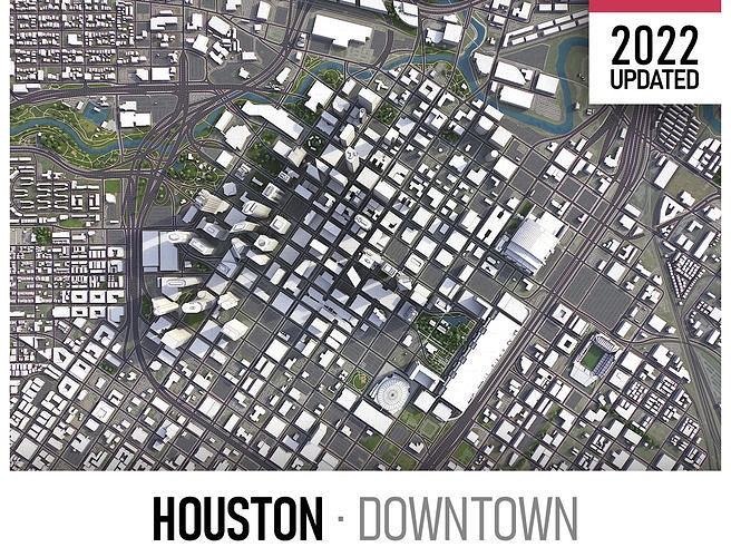 3D model Houston VR / AR / low-poly | CGTrader