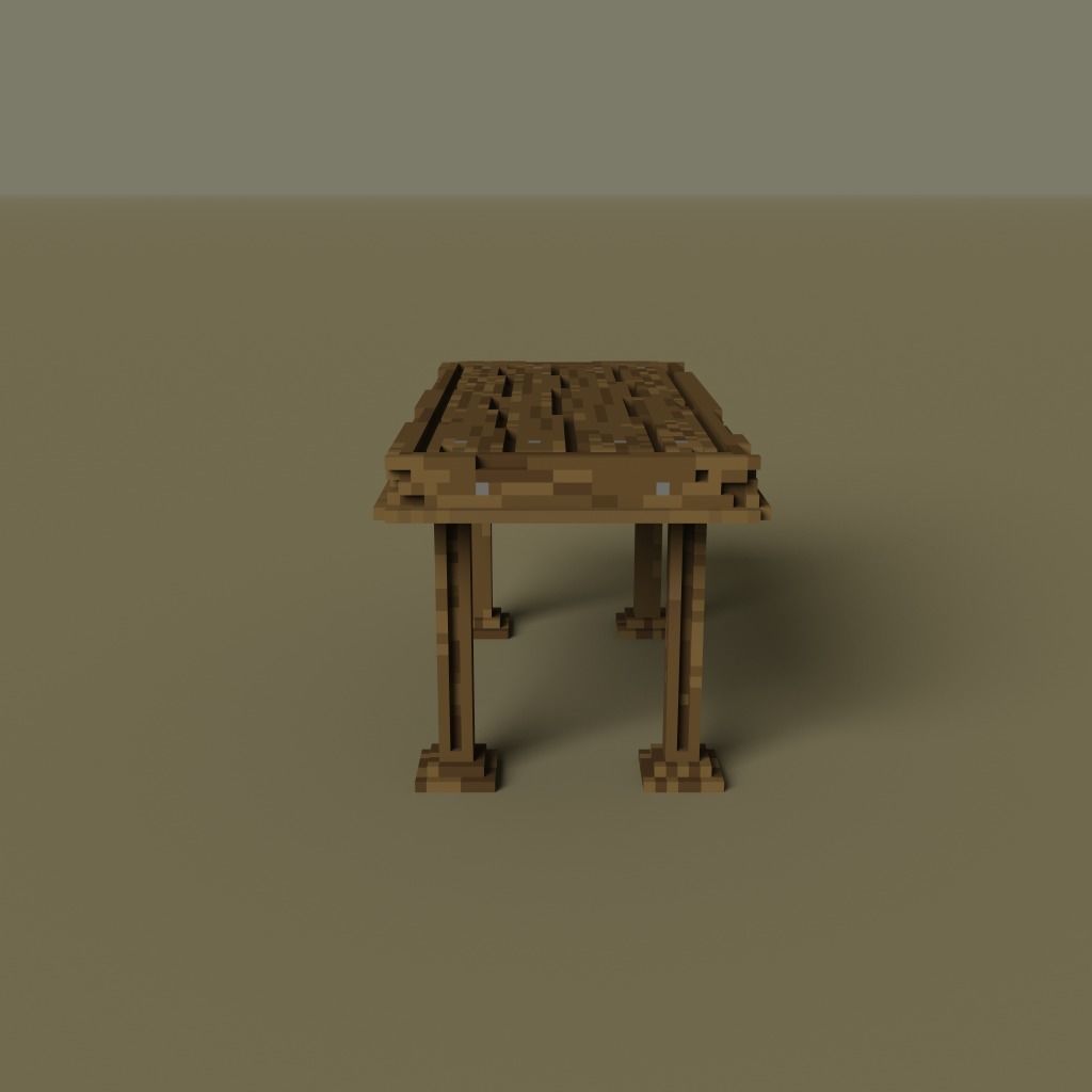 3D model Voxel Medieval Table VR / AR / low-poly | CGTrader