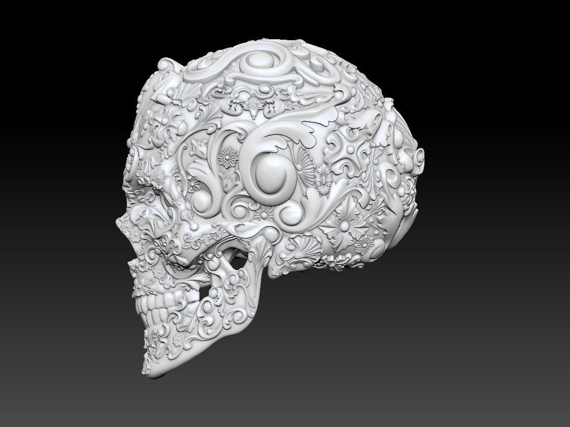 Sugar Skull Ornate 3D model 3D printable | CGTrader