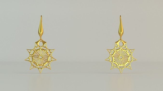 Hanging Ear Rings 85 3D model | CGTrader